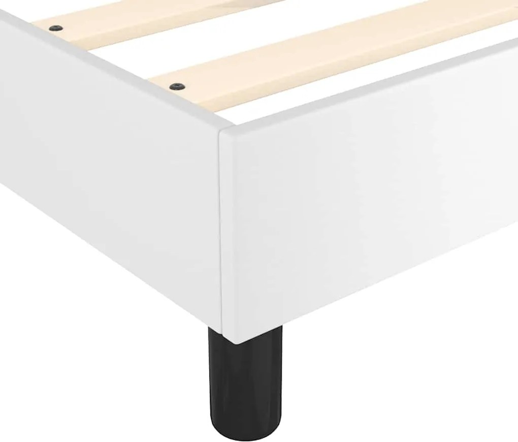 Rám postele s boxspringem bílá 160 x 200 cm umělá kůže 3121054