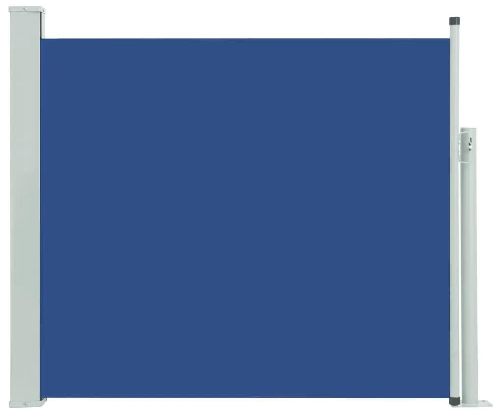 Zatahovací boční markýza / zástěna na terasu 100 x 300 cm modrá - Default Title
