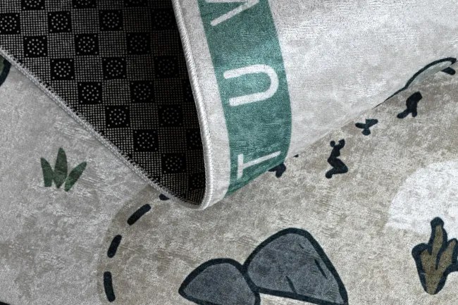 Dětský koberec protiskluzový BAMBINO 61420 krémový / zelený