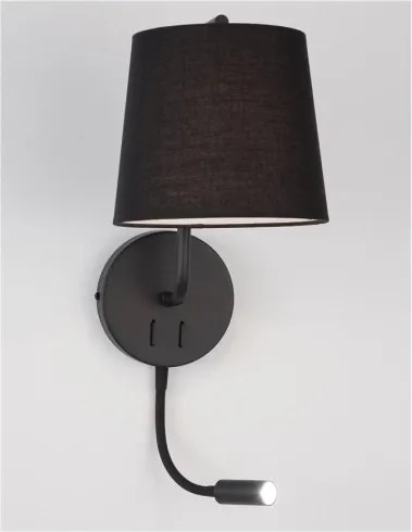Nástěnné svítidlo NOVA LUCE SAGE E27 + LED na čtení 3000K 9129330 bez žárovky