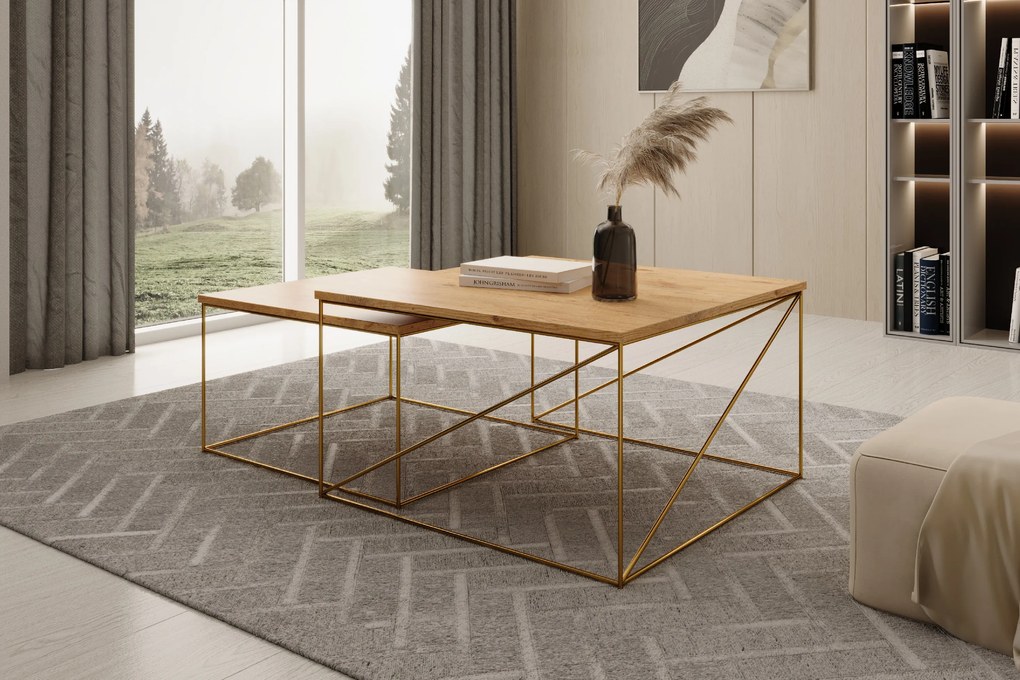 ADRK Furniture Konferenční stolek 2v1 Licco CT-LIC-G-OL