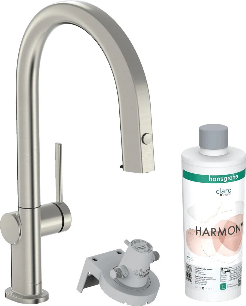 Dřezová baterie Hansgrohe Aqittura bez výpusti nerez 76801800