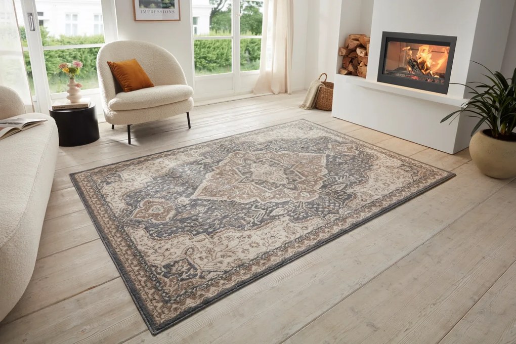 Hanse Home, Kusový koberec Terrain 105607 Orken Black Brown, 240x340, hnědá, ložnice