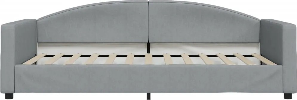 Válenda s přistýlkou a zásuvkami světle šedá 100x200 cm textil 3197229