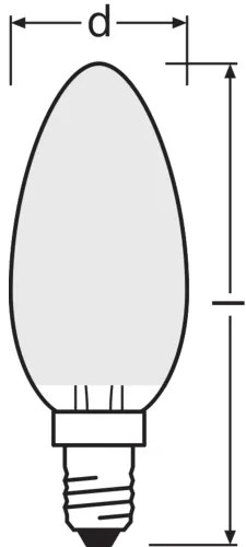 LED žárovka E14 OSRAM 3,4 (40W) neutrální bílá (4000K) stmívatelná svíčka