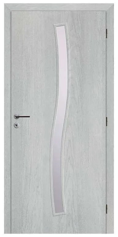 Solodoor Interiérové dveře Etta 1, 80 P, 80 × 197 cm, fólie, pravé, Earl Grey, prosklené