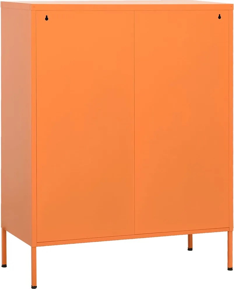 Úložná skříň oranžová 80 x 35 x 101,5 cm ocel 336165