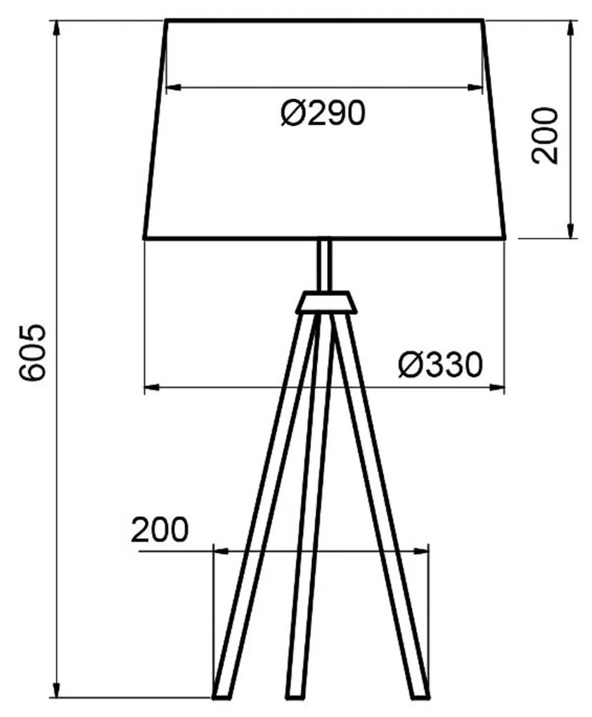 Aluminor Tropic stolní lampa chrom, kabel červený