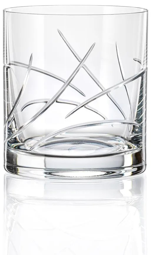 Crystalex - Bohemia Crystal Sklenice na Whisky Barline 280 ml, leštěný brus BR082, 4 ks