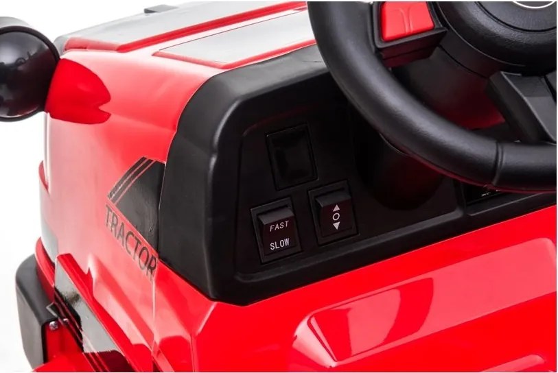 LEAN CARS Elektrický traktor s přívěsem CH9959 červený