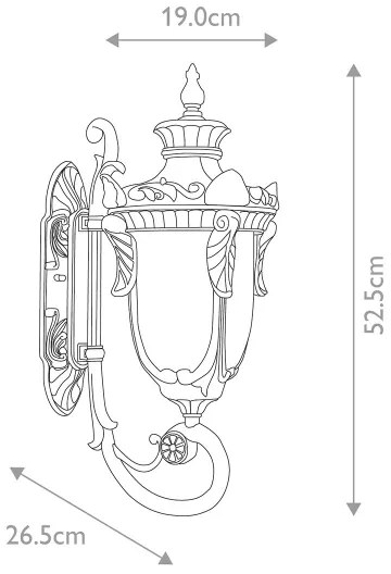 Elstead PH1-M-OB - Venkovní nástěnné svítidlo PHILADELPHIA 1xE27/60W/230V IP44