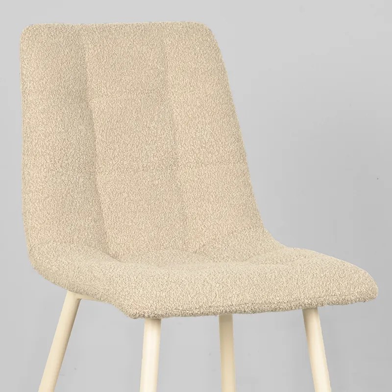 LABEL 51 jídelní židle NINO béžové bouclé UK-30.484