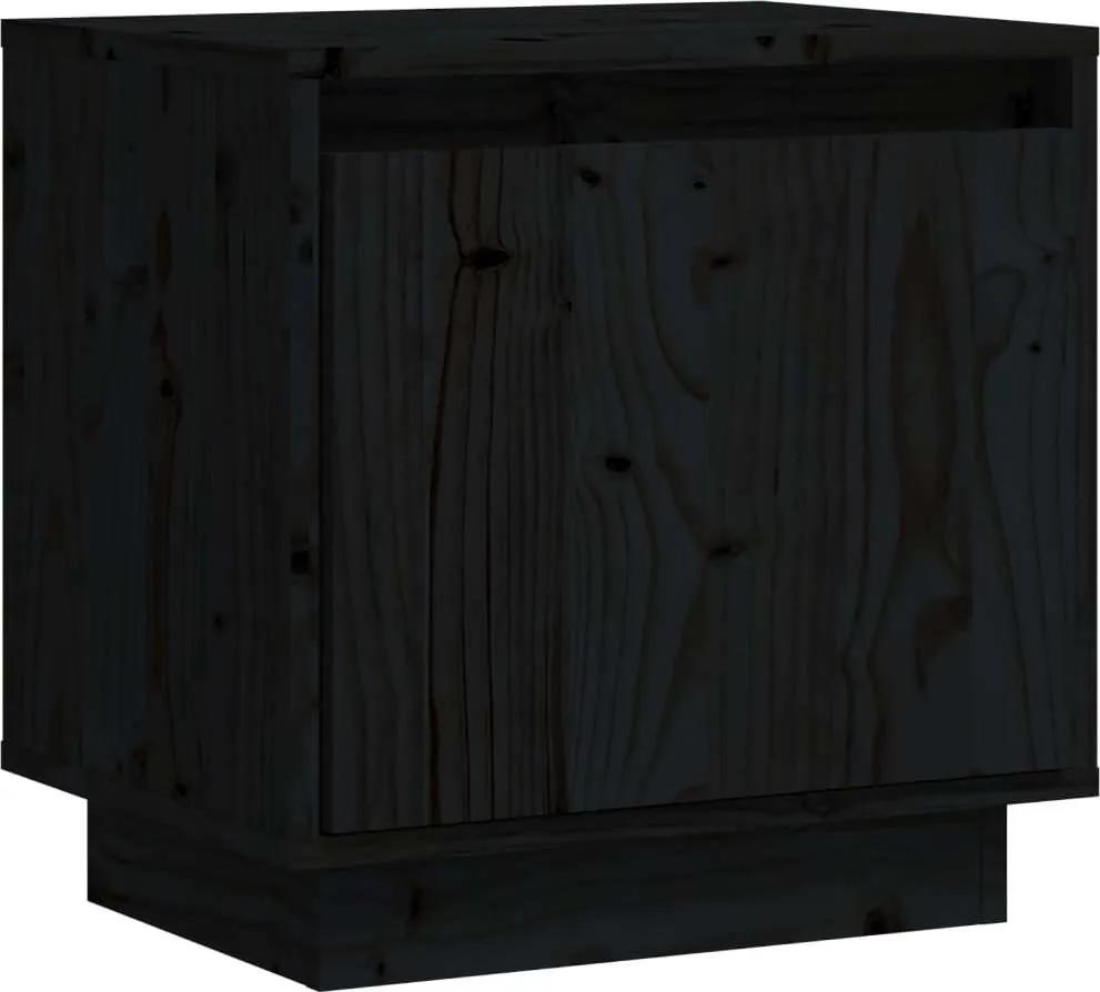 vidaXL Noční stolek 40 x 30 x 40 cm masivní borové dřevo [813313] Barva: Bílá