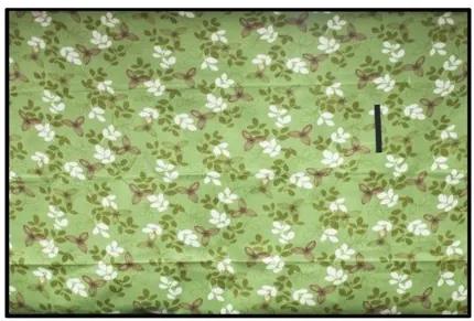 Zelená pikniková deka s květovým motivem