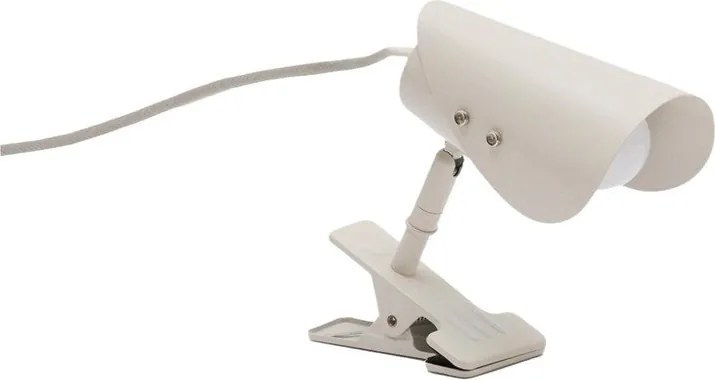 Světle šedá kovová stolní lampa s klipem (výška 16 cm) Jula – Kave Home