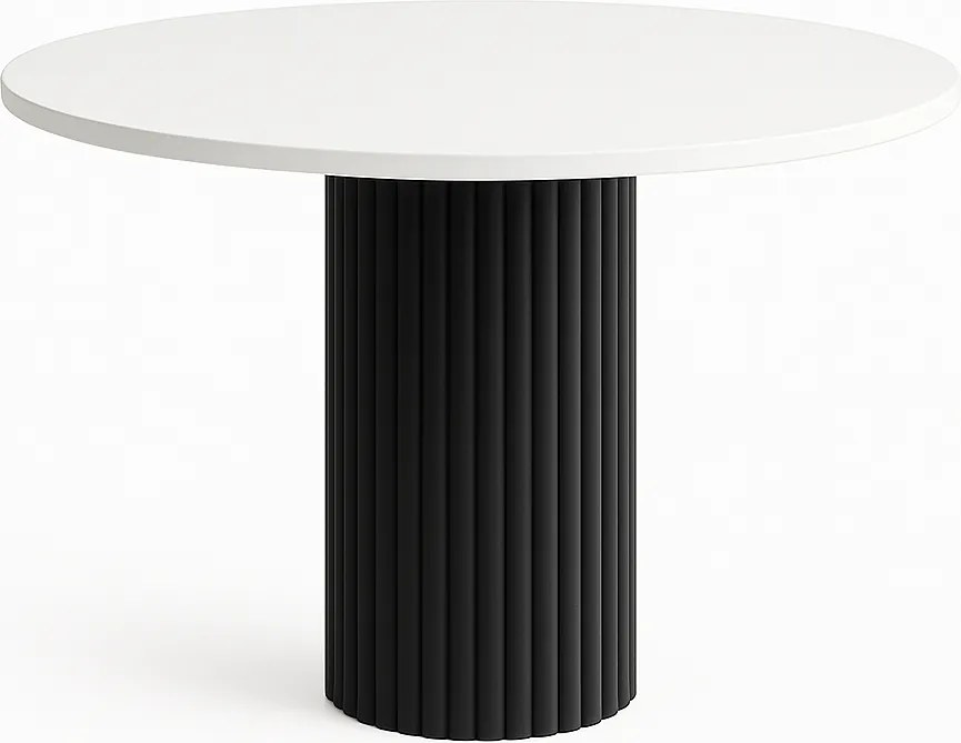 NW Kulatý jídelní stůl NESTORIO 1, 75 cm Barva/ dekor: Dub Hikora, Barva nohy stolu: Zlatá