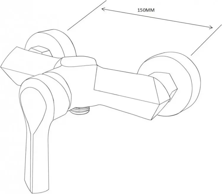 Mexen SABRE - sprchová baterie, černá, 72140-70