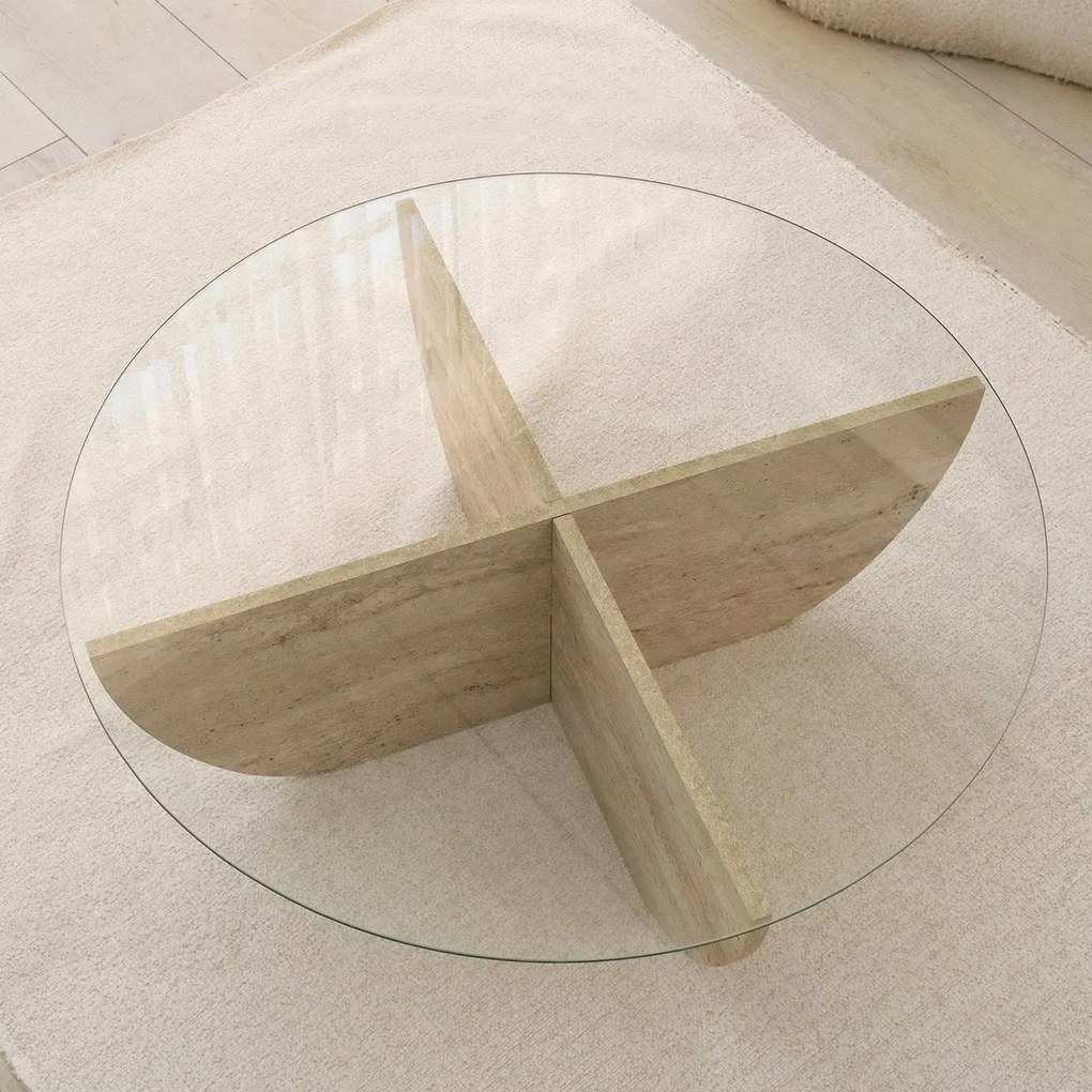 Konferenční stolek Lily Travertine