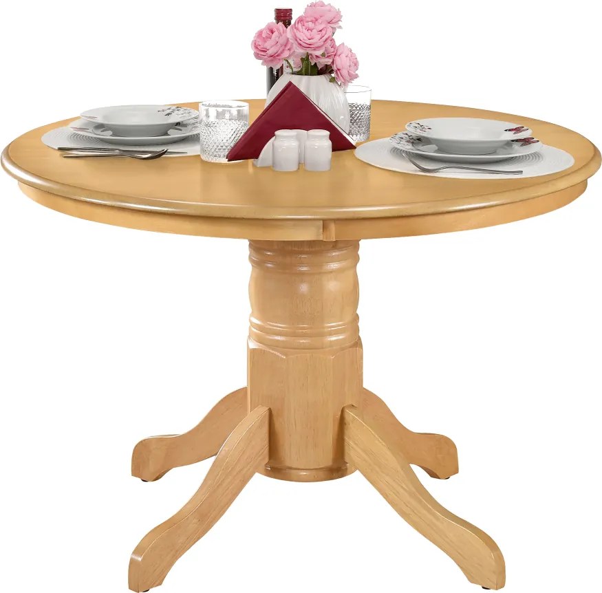 Jídelní stůl, kulatý, dub světlý, průměr 106 cm, TABLOS