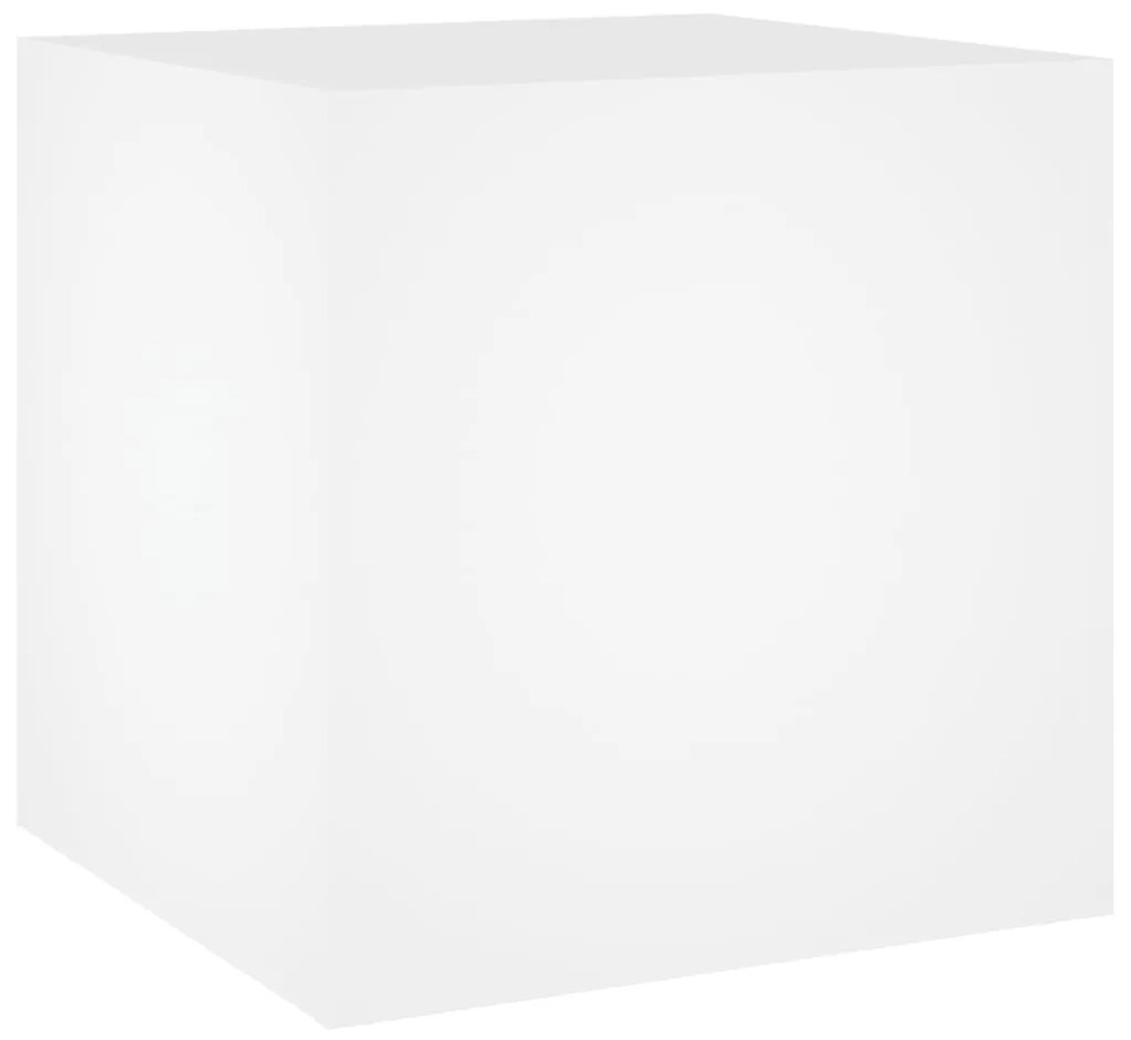 Truhlík bílý 40 x 40 x 40 cm kompozitní dřevo - Default Title