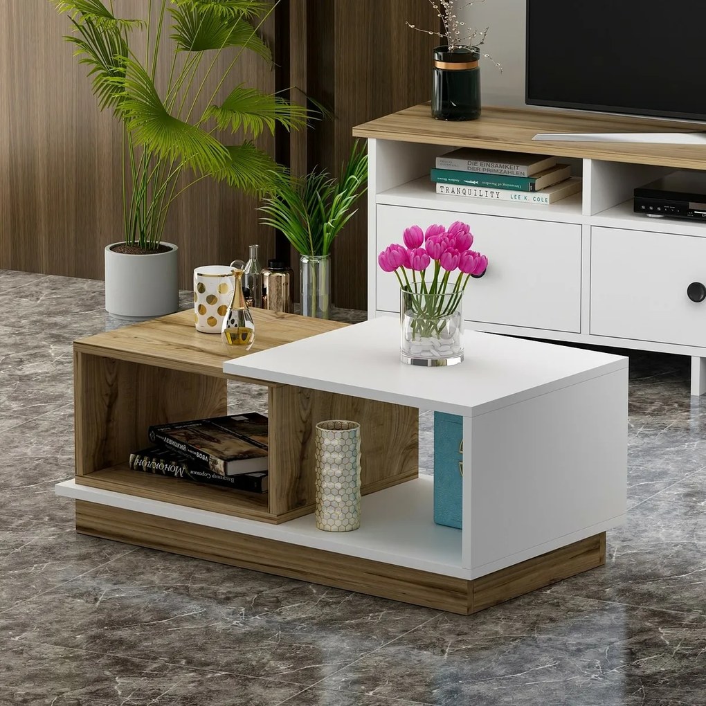 Konferenční stolek Viana White and Oak