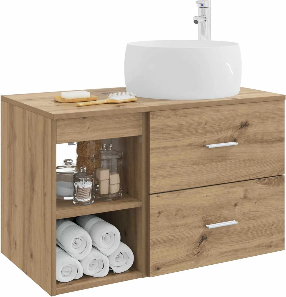 Sada koupelnového nábytku 2 ks Dub artisan Kompozitní dřevo 3403927