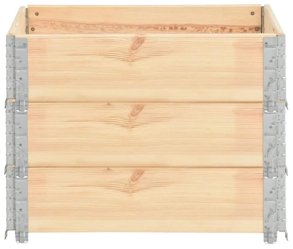Paletové nástavce 3 ks 60 x 80 cm masivní borové dřevo,  310049