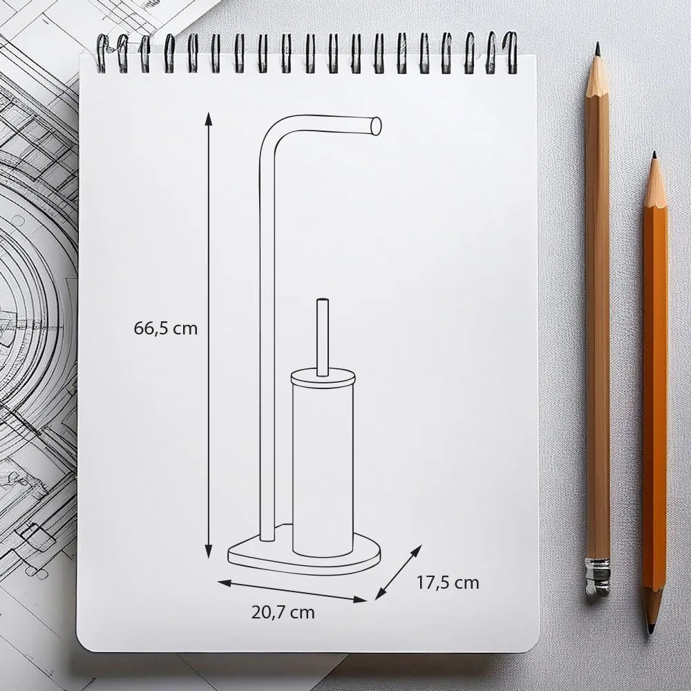 AWD Stojan s držákem papíru a WC štětkou