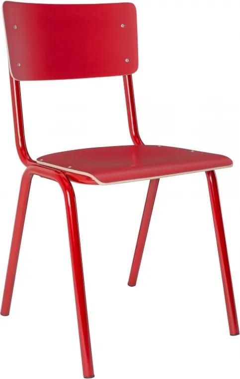 Jídelní židle ZUIVER BACK TO SCHOOL, červená