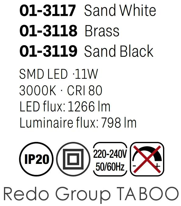 Černé závěsné světlo Redo TABOO 01-3119/LED11W