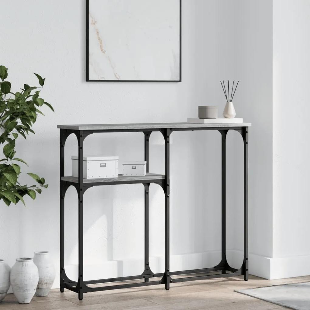 vidaXL Konzolový stolek 90 x 22,5 x 75 cm kompozitní dřevo [834094] Barva: Černá
