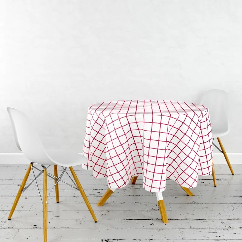 Ubrus PVC kulatý DC-9400B – Elegantní kostka (různé velikosti)