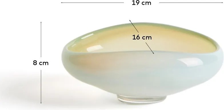 Skleněná dekorativní mísa 14x19 cm Nodila – Kave Home
