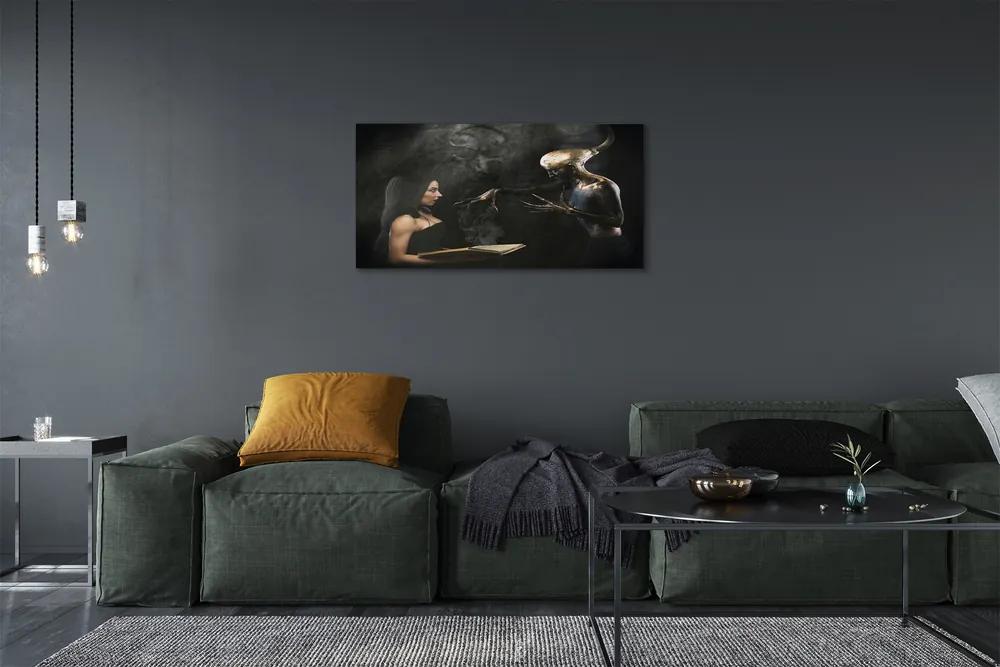 Obrazy na plátně Žena temná postava 100x50 cm