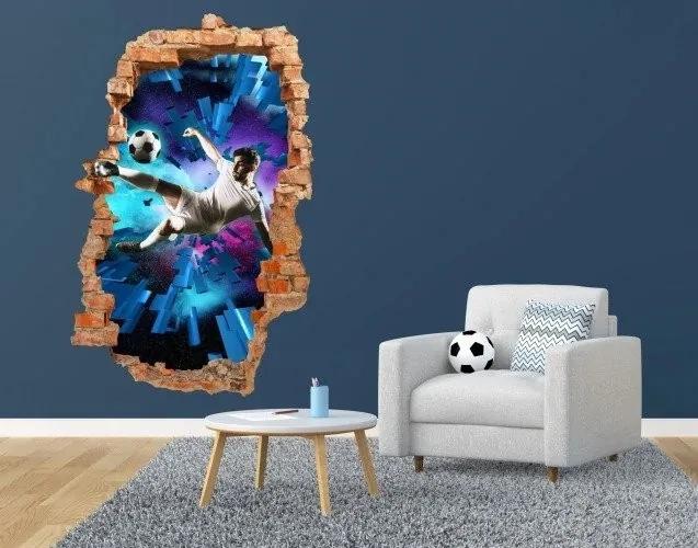 Nálepka na zeď pro fotbalové fanoušky s 3D efektem
