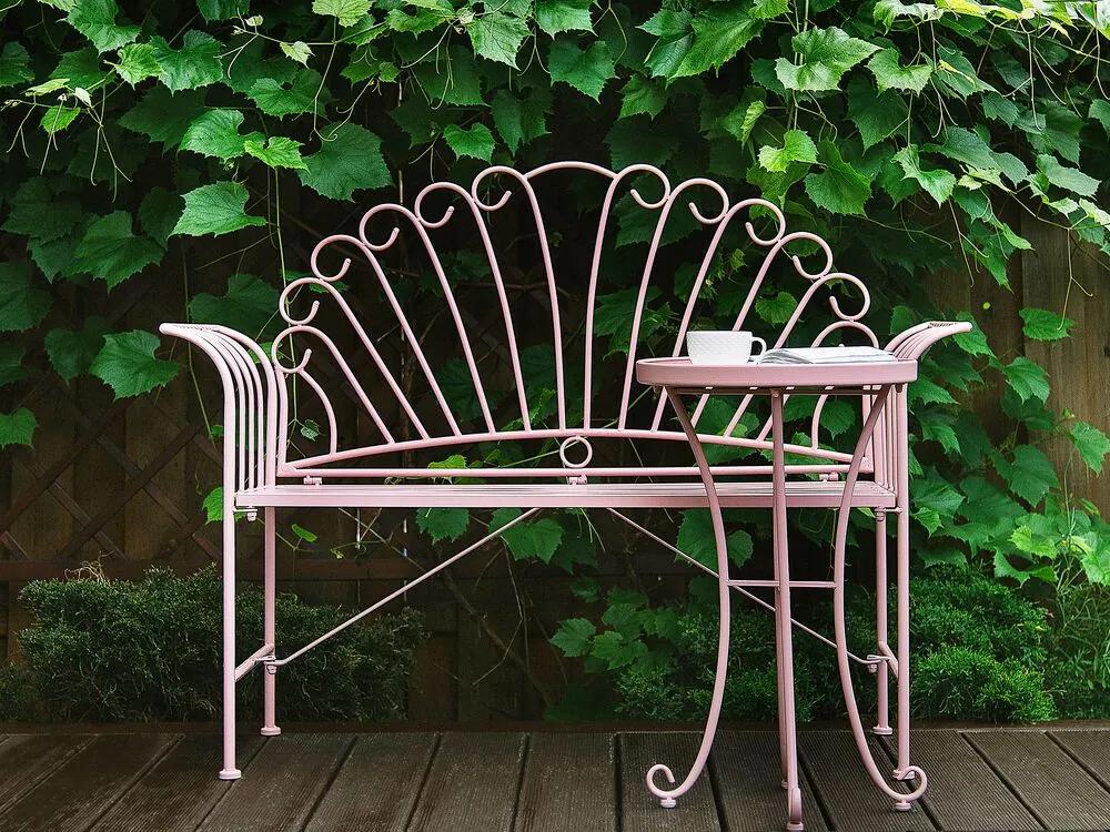 Zahradní stolek CAVEA (růžová). 1022897