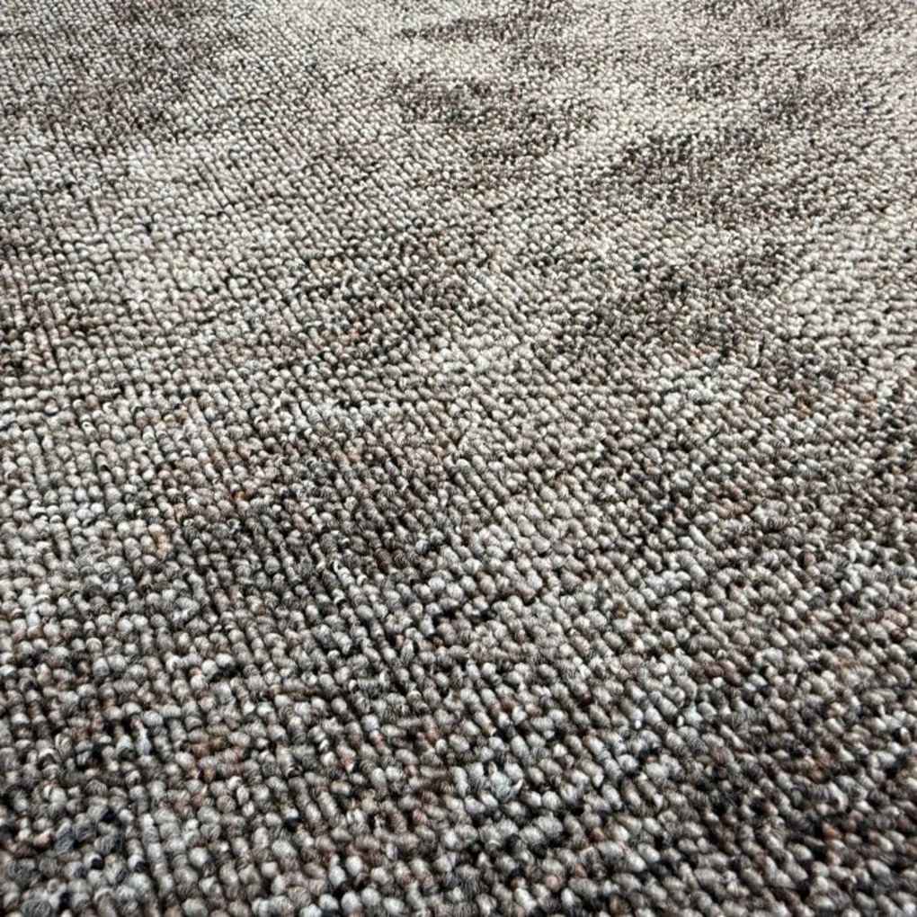 Vopi, Kusový koberec Madrid hnědý čtverec, 200x200, hnědá, chodba / předsíň