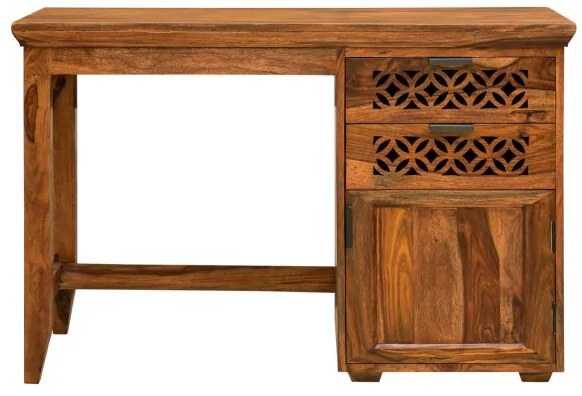 Indický nábytek - Psací stůl Mira 130x76x70 z indického masivu palisandr Tmavě medová