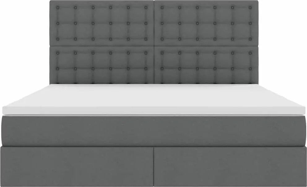 Postel s úložným prostorem a matrací Tmavě šedá 160 x 200 cm 3371917