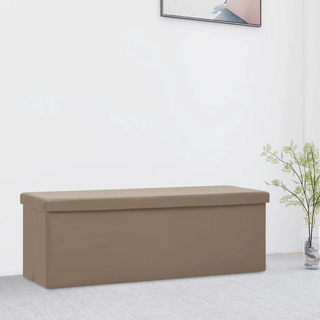 vidaXL Úložná lavice skládací PVC [338800] Barva: Bílá