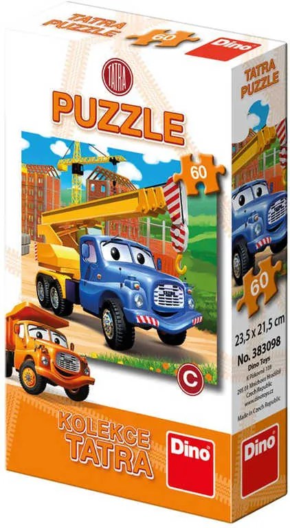 DINO Puzzle 60 dílků TATRA Auta skládačka 24x22cm 6 druhů dn383098