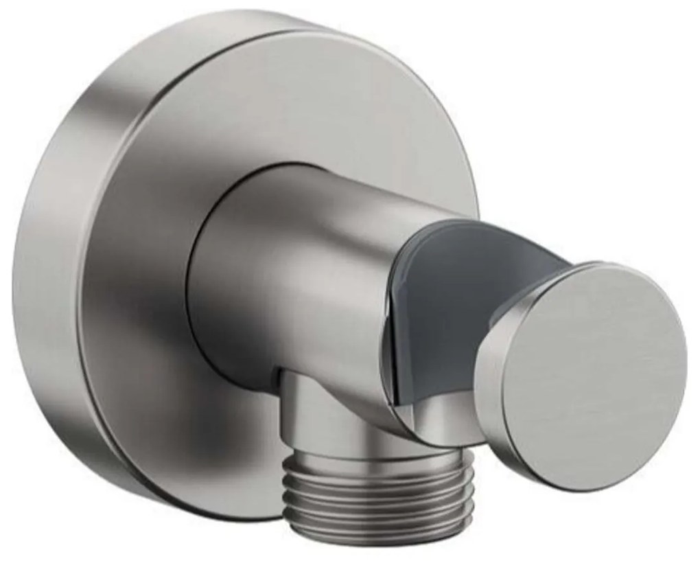 Duravit - Sprchové kolínko s držákem, kartáčovaný nerez UV0630009070