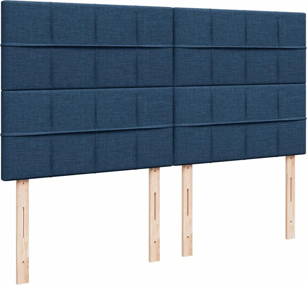 Box spring postel s matrací modrá 200x200 cm textil 3292901