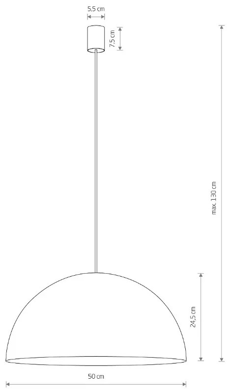 Nowodvorski Designové závěsné svítidlo Hemisphere Hit Barva: Ocel - Rez, Velikost: L - 50cm