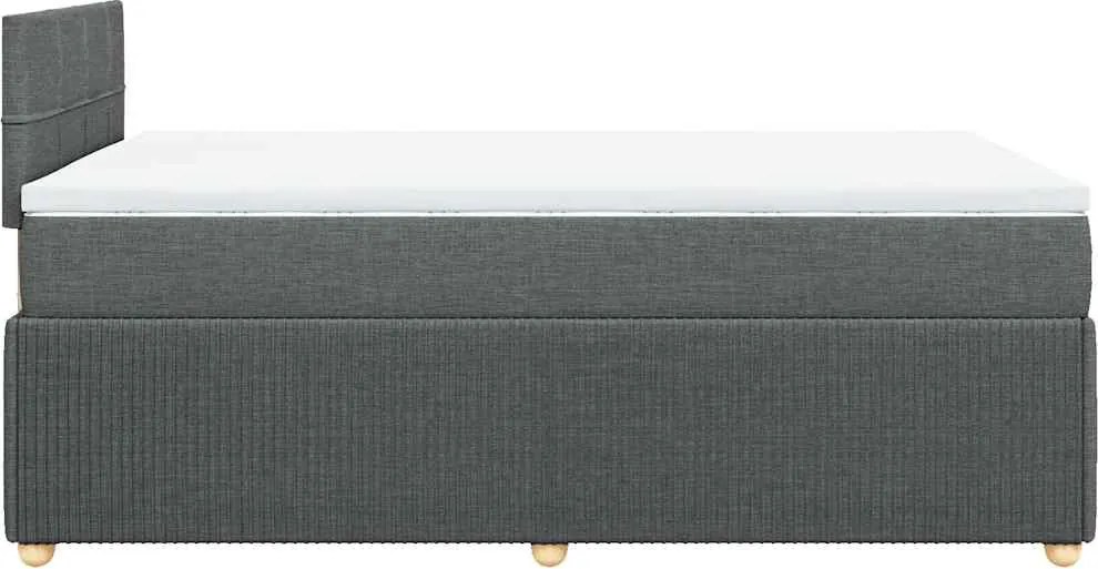 Box spring postel s matrací tmavě šedá 120x200 cm textil 3287424