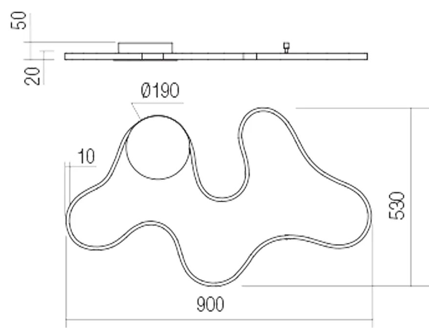 Redo 01-1872 nástěnné LED stmívatelné svítidlo Estoril matně bílé, 29W, 4000K, 90cm