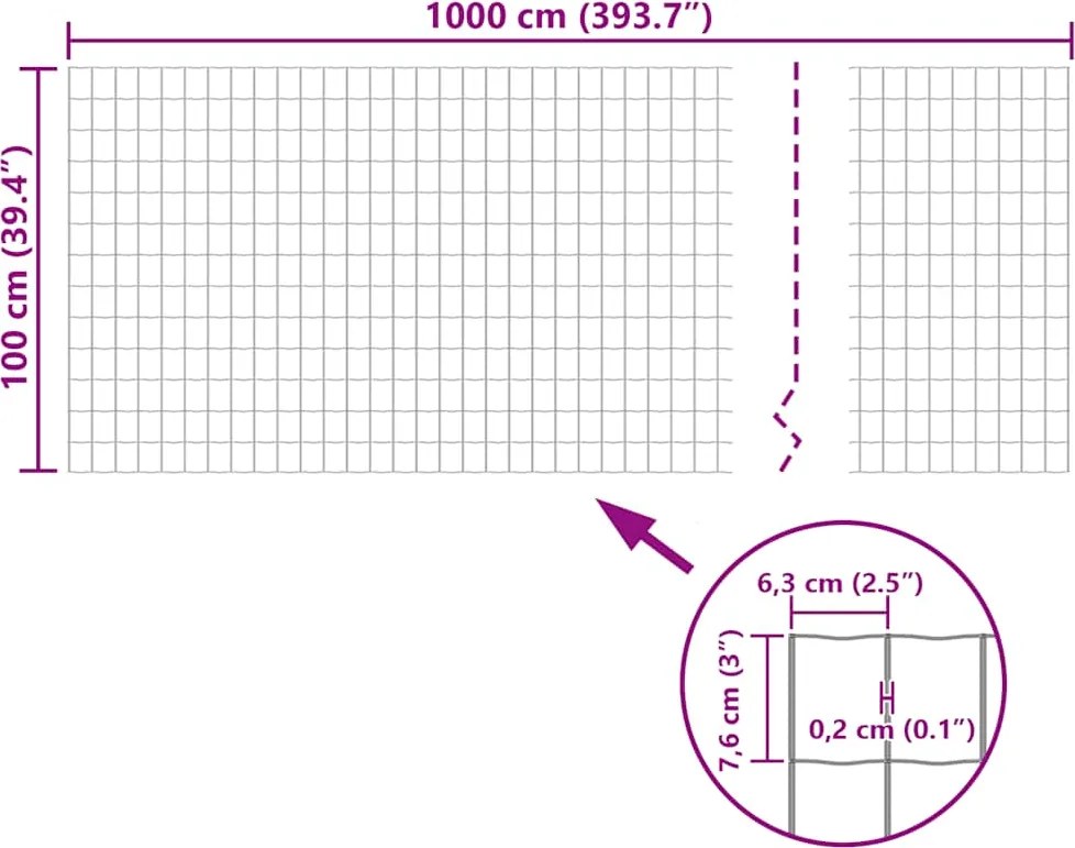 Euro plot ocel 10 x 1,0 m zelený 140585