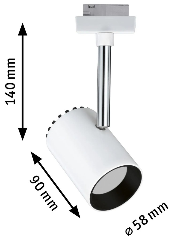 Paulmann 95283 Shine, spot pro Urail, 5W LED 2700K, bílá , délka 5,9cm
