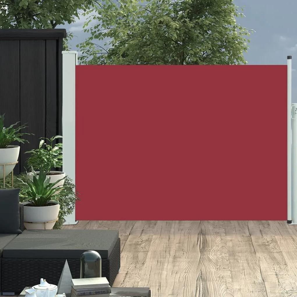 vidaXL Zatahovací boční markýza/zástěna na terasu 100 x 500 cm [48382] Barva: Červená