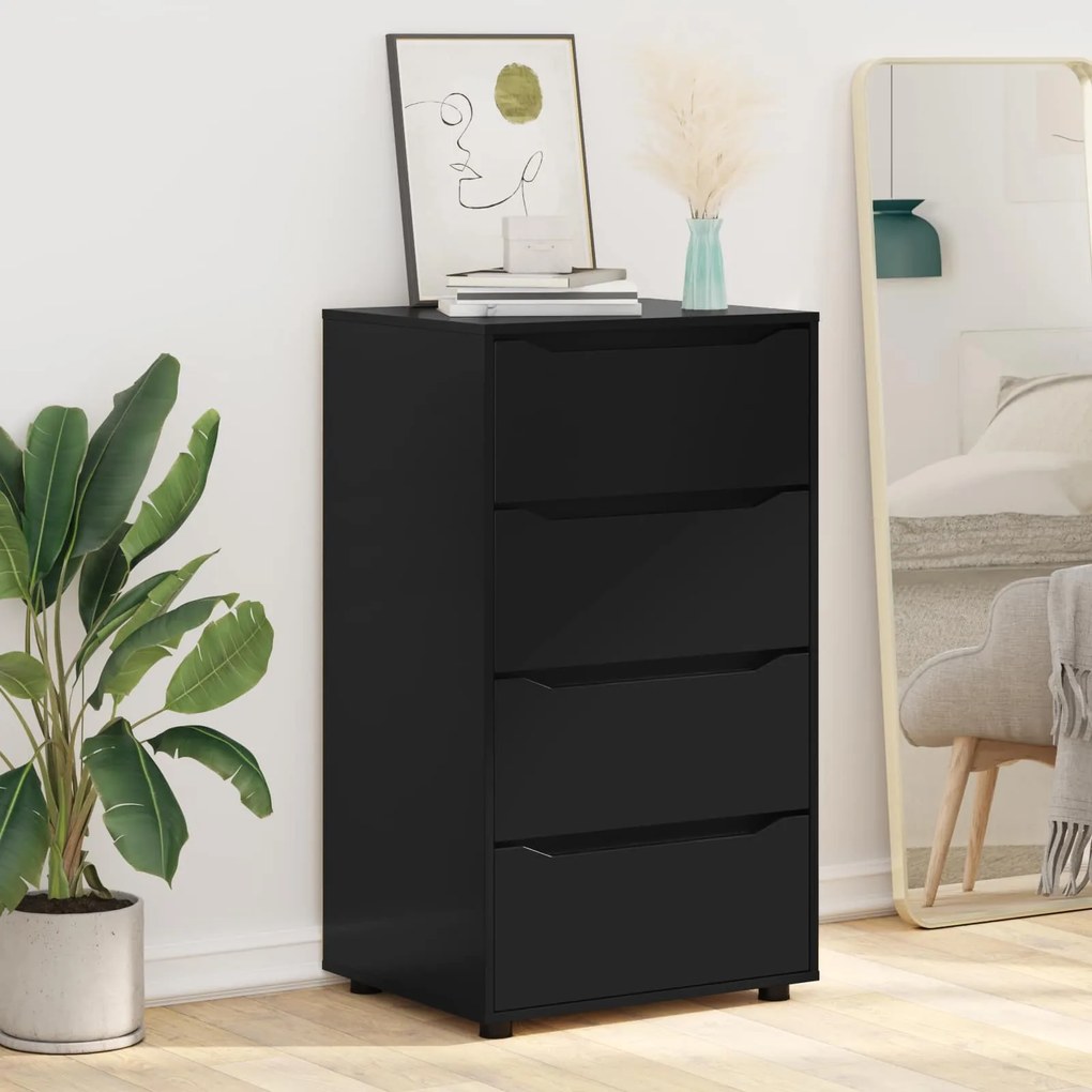Úložné skříně 60 x 48 x 105 cm Kompozitní dřevo Černá 3406236